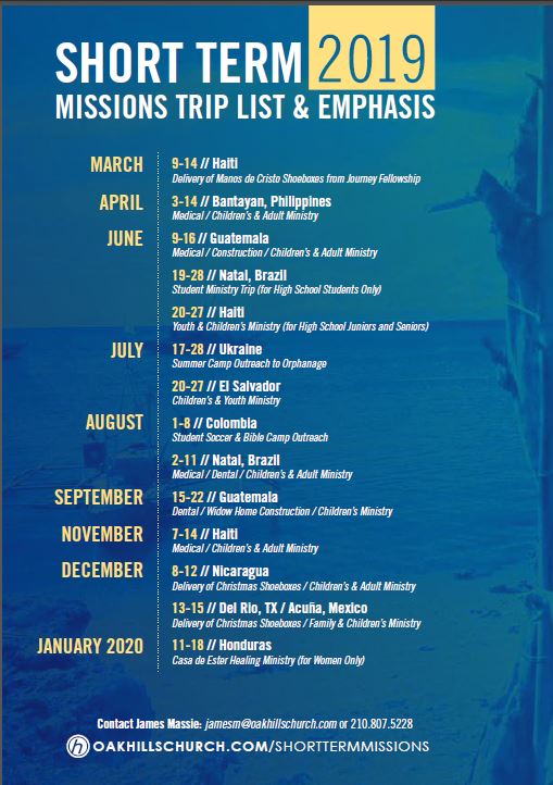 Short Term Missions | Oak Hills Church